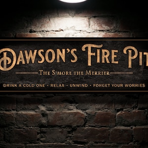 Personalized Fire Pit Sign | Custom Family Fire Pit Sign | Custom ...