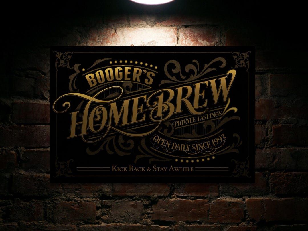 Homebrewing Sign | Custom Home Brew Bar Sign | Beer Tastings Sign ...