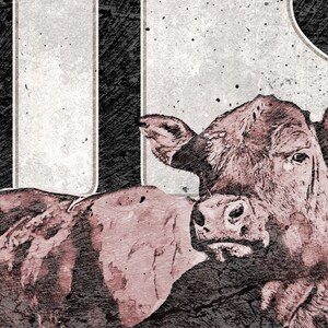 Ranch Sign | Red Angus Cattle Sign | Red Angus Sign | Cow Print ...