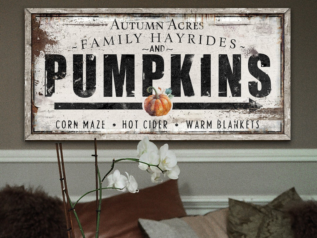 Family Pumpkin Sign | Farmhouse Pumpkin Sign | Autumn Fall Sign ...
