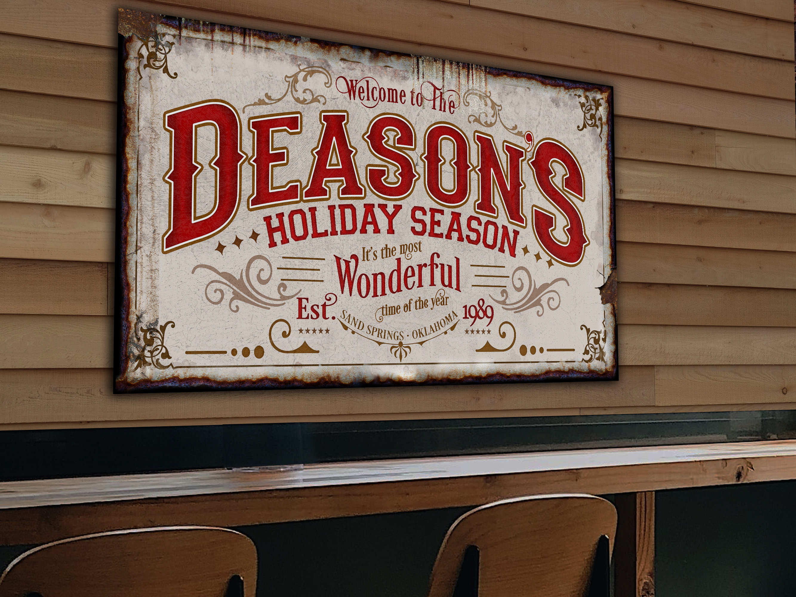 Rustic Christmas Sign Christmas Decor Sign Holiday Season - Etsy