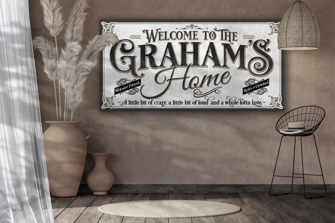 Personalized Family Home Sign, Last Name Home Sign, Personalized Family ...