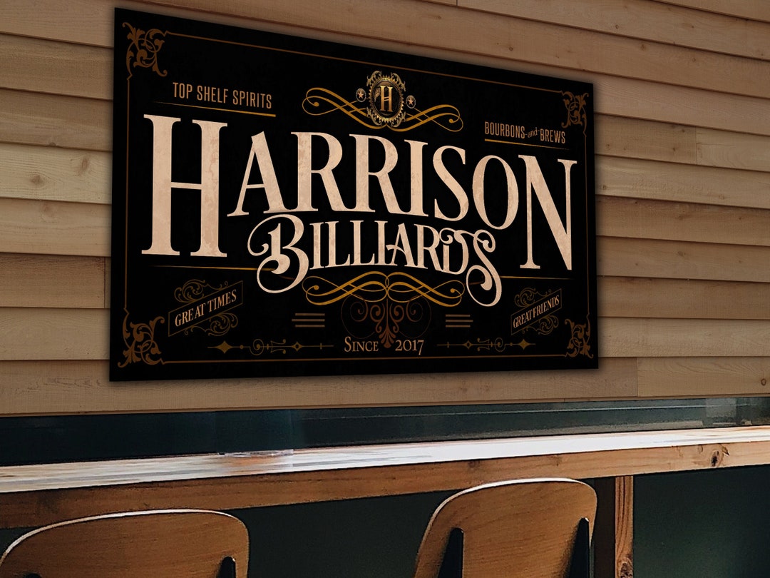 Personalized Billiard Sign | Billiard Bar Sign | Billiard Pool Hall ...