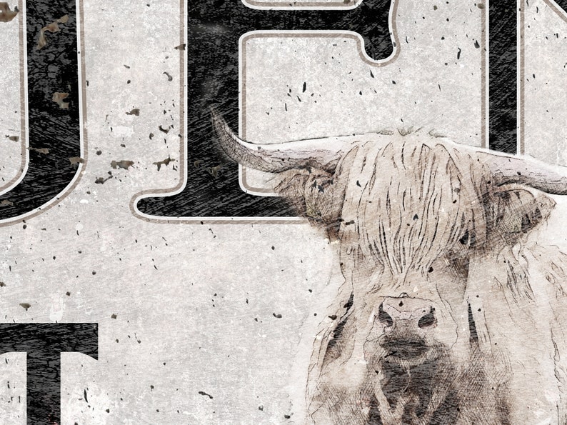 Ranch Sign Highland Cattle Sign Highland Cow Sign Cow - Etsy