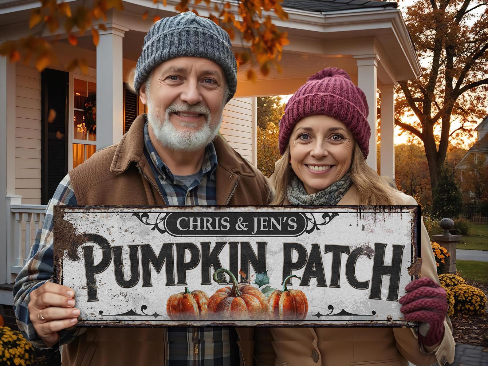 Personalized Pumpkin Patch Sign: Metal or Canvas Fall Decor - Etsy