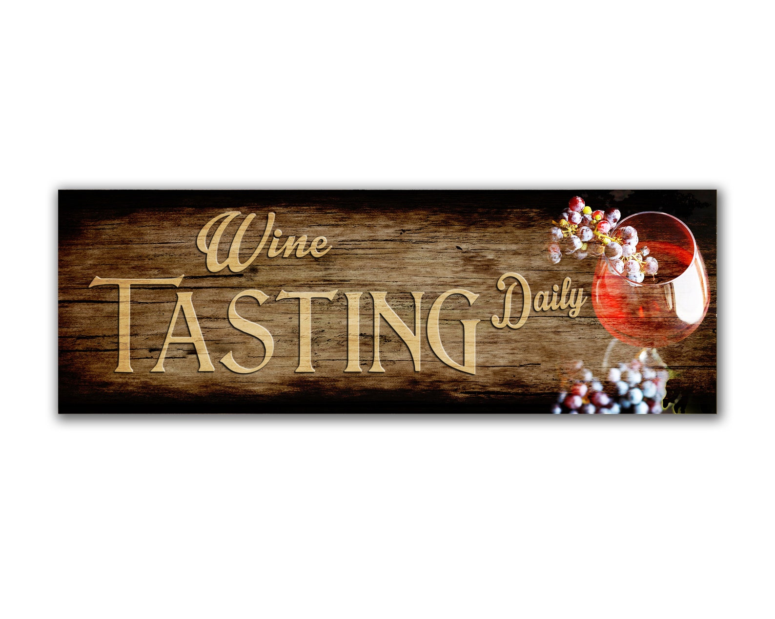 Wine Tasting Daily Sign Wine Sign Rustic Wall Art Funny - Etsy Nederland