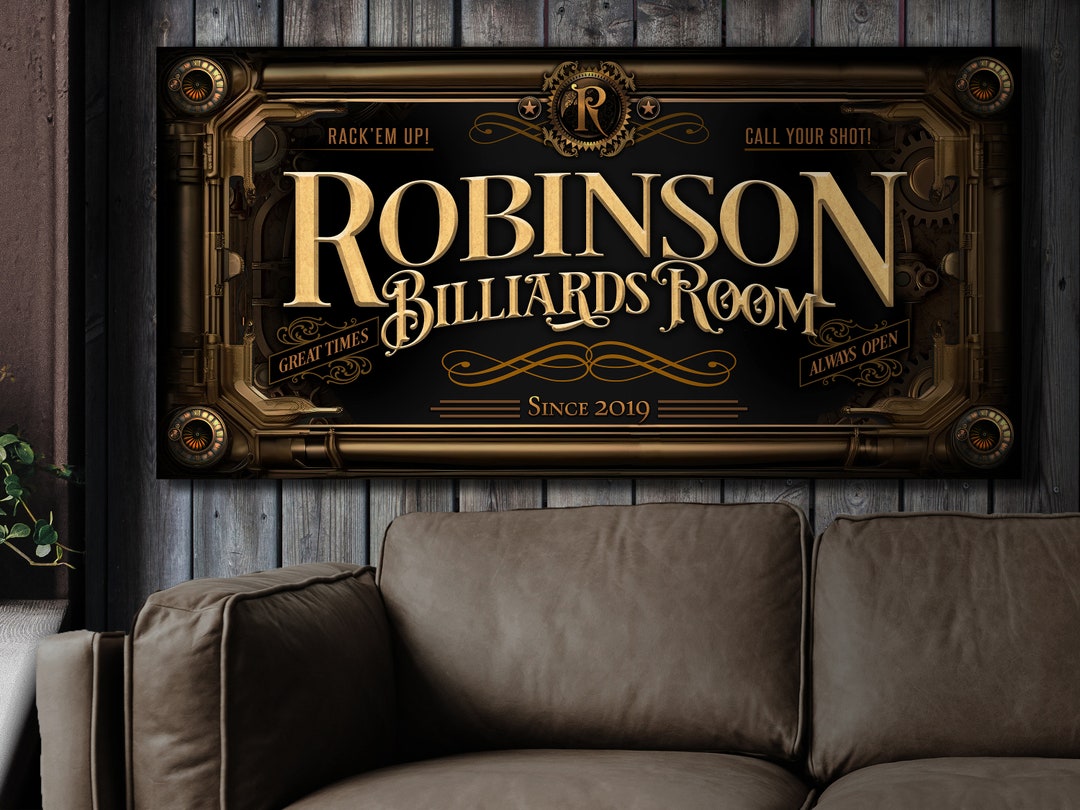 Custom Steampunk Sign - Metal or Canvas! | Custom Steampunk Billiards ...