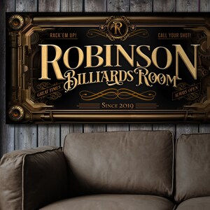 Custom Steampunk Sign - Metal or Canvas! | Custom Steampunk Billiards ...