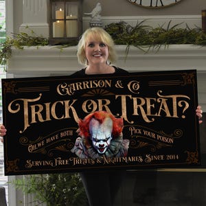 Personalized Halloween Pennywise Sign | Creepy Pennywise Sign | Spooky ...