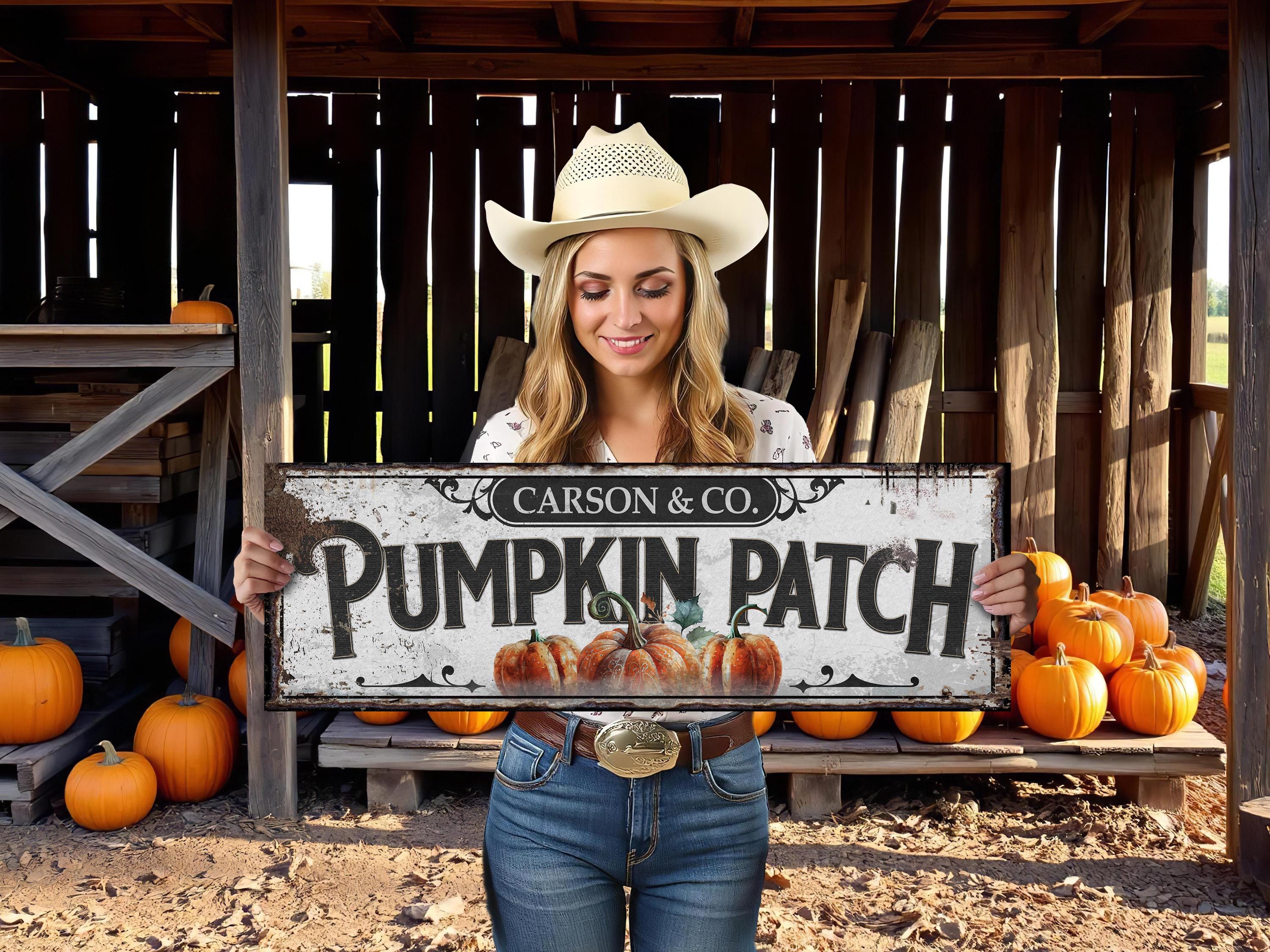 Personalized Pumpkin Patch Sign: Metal or Canvas Fall Decor - Etsy