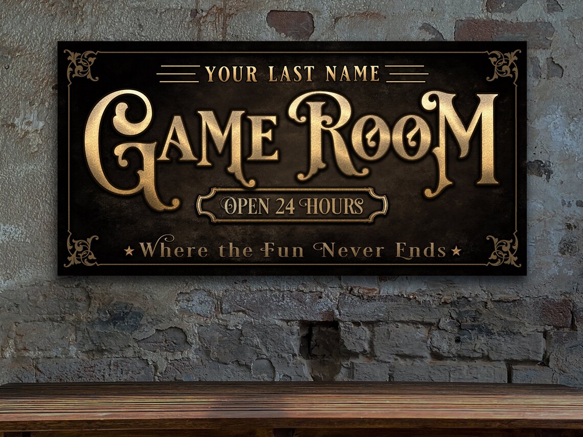 Game Room Decor Game Room Wall Decor Personalized Sign - Etsy