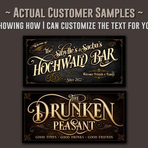 Bar & Grill Sign Personalized, Bar Wall Decor, Personalized Bar Sign ...
