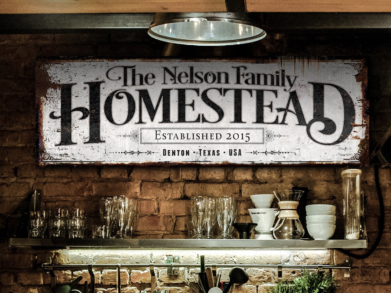Homestead Sign With Custom Family Name and Established Date Modern ...
