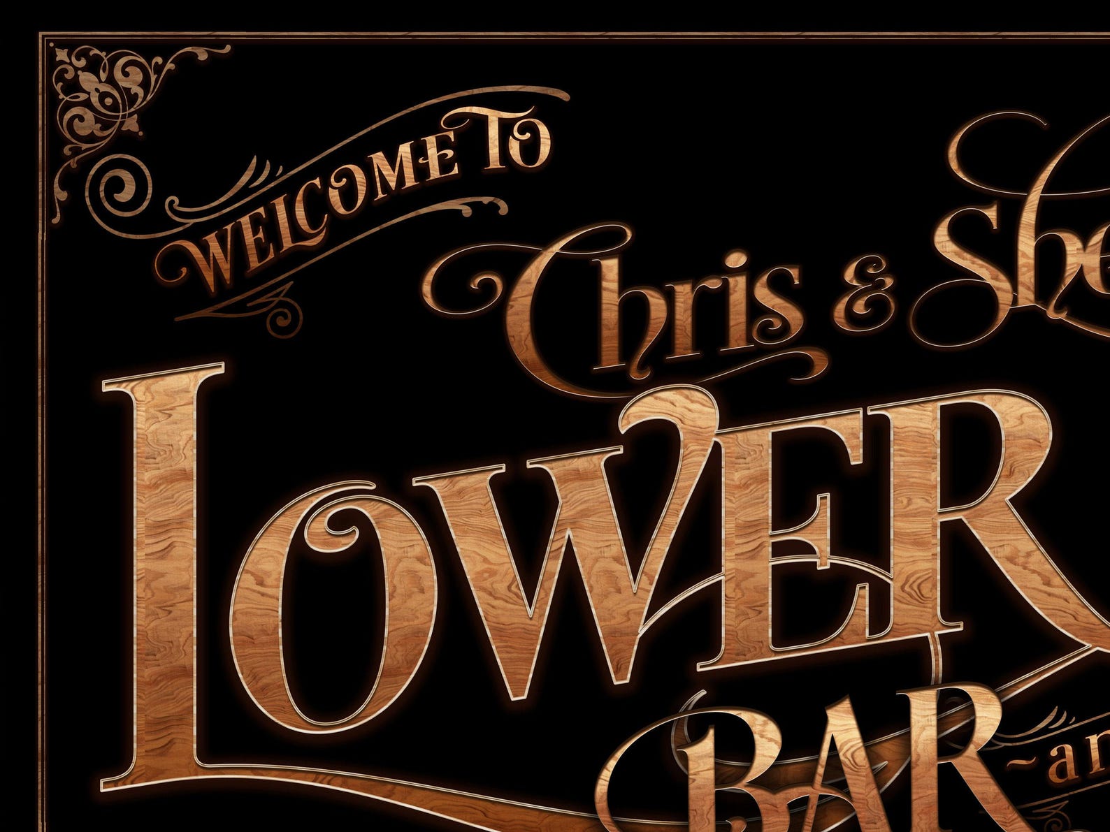 Personalized Lower Level Bar Sign: Modern Farmhouse Decor - Etsy