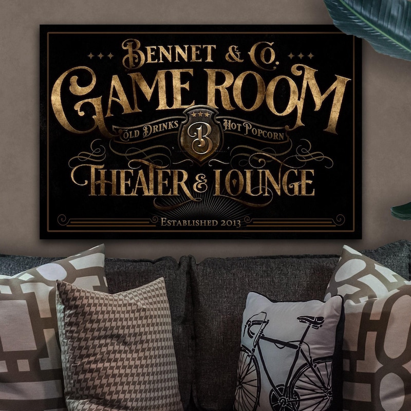 Theater Room Sign - Etsy