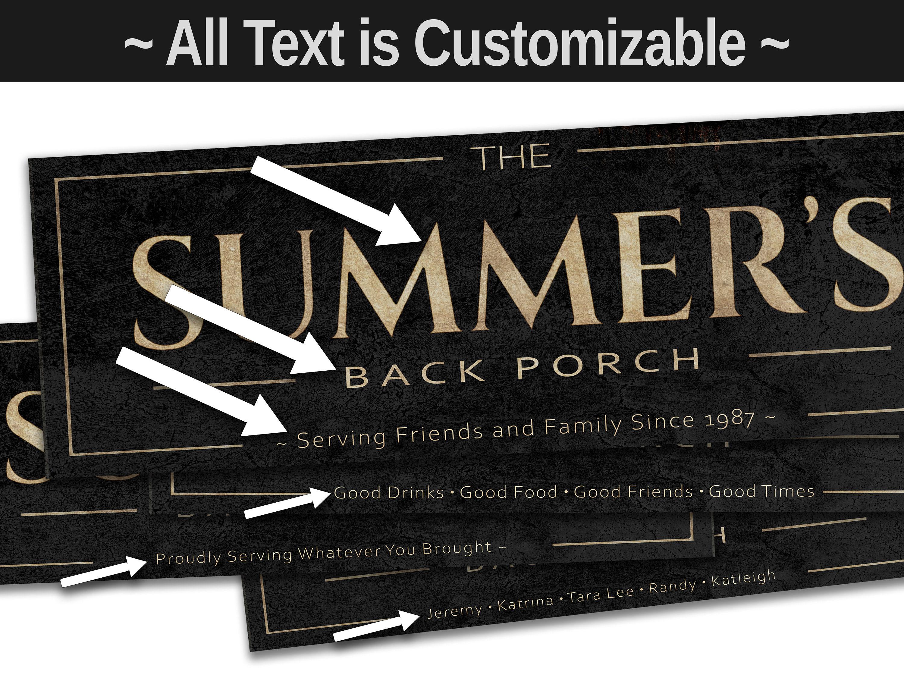 Personalized Cabana Sign: Custom Family Name, Patio Decor - Etsy