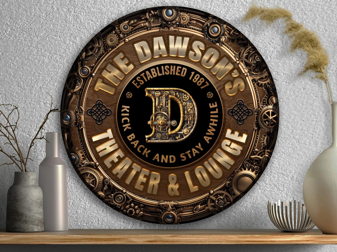 Personalized Steampunk Metal Theater & Lounge Sign - Etsy
