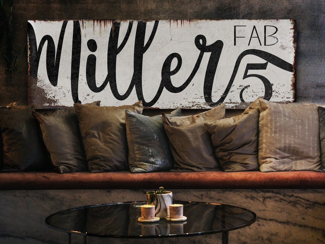 Fab Family Name Sign 2 | Rustic Light Version of Fab Sign ...
