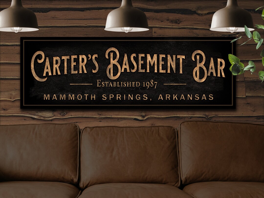 Personalized Basement Bar Sign | Custom Bar Sign | Custom Basement Bar ...