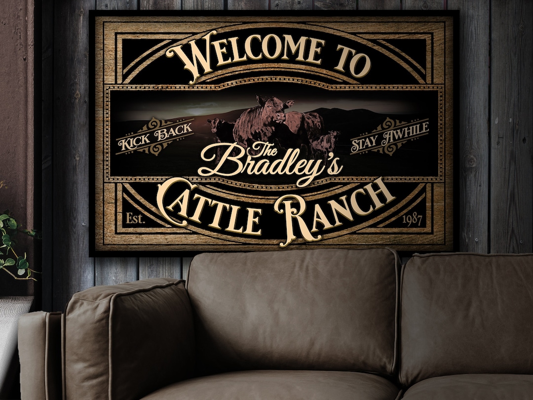 Red Angus Cattle Sign | Red Angus Cattle Ranch Sign | Cattle Farm Sign ...