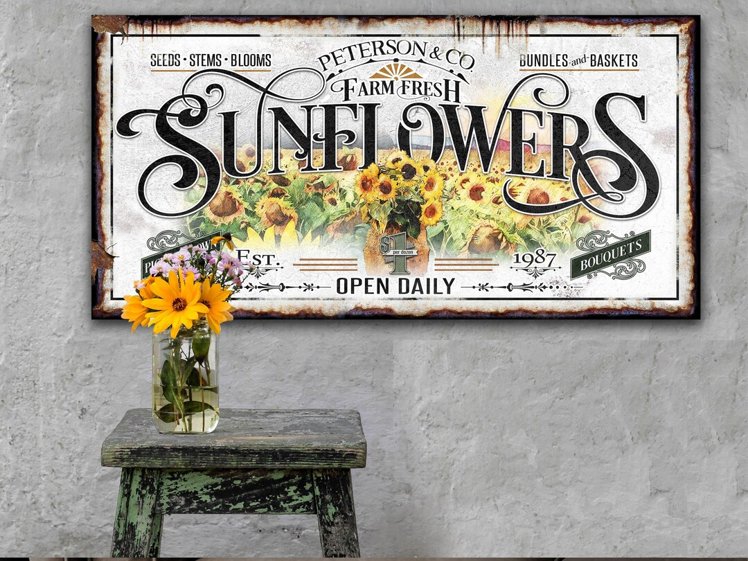 Personalized Custom Sunflower Sign | Spring Porch Patio Sign | Patio ...