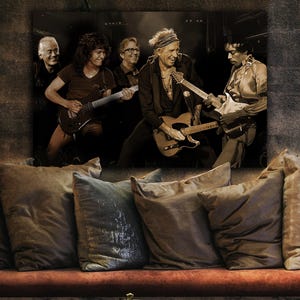 Rock Legends Sepia Tone Canvas Art: Guitarist Painting - Etsy