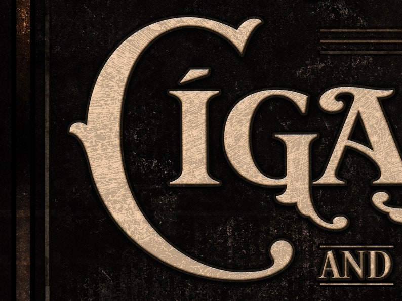 Personalized Cigar Bar Sign Cigar Bar and Lounge Sign - Etsy