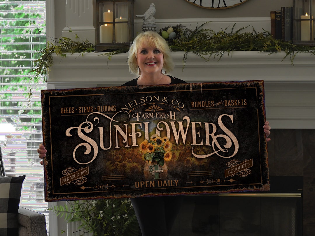 Personalized Sunflower Sign | Spring Sunflower Sign | Sunflower Decor ...