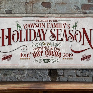 Rustic Christmas Sign Bright Christmas Sign Holiday Season Sign Light ...
