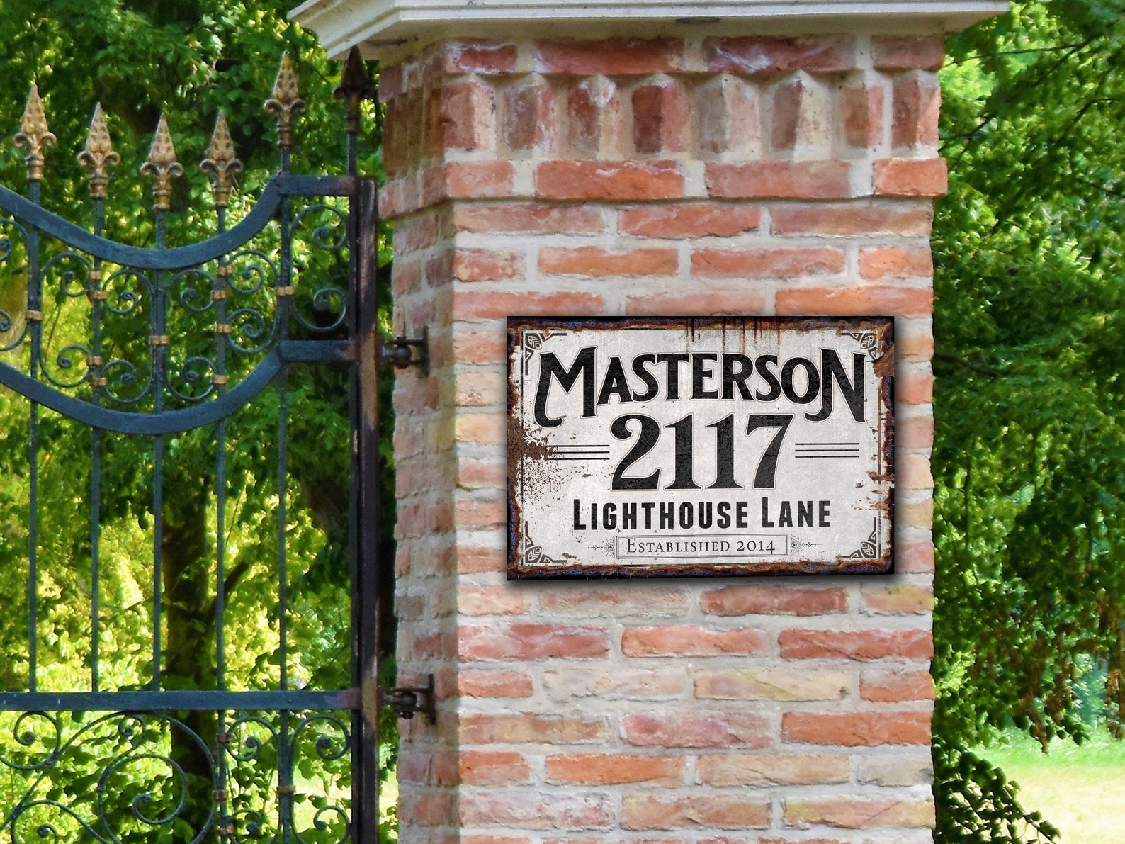 Custom Metal Farmhouse Address Sign: Personalized Family Name - Etsy