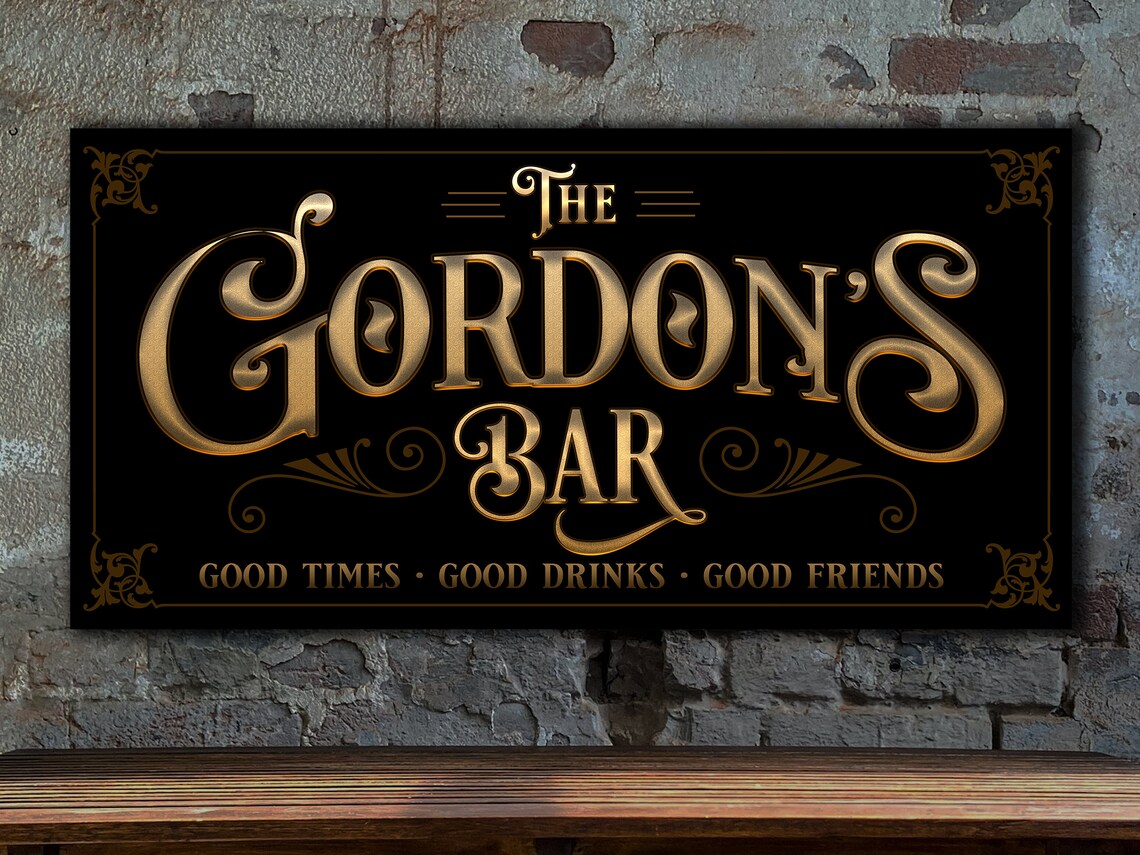 Custom Bar Sign Personalized Bar Sign Man Cave Decor Man - Etsy