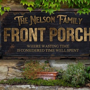 Personalized Family Name Porch Sign: Metal or Canvas - Etsy
