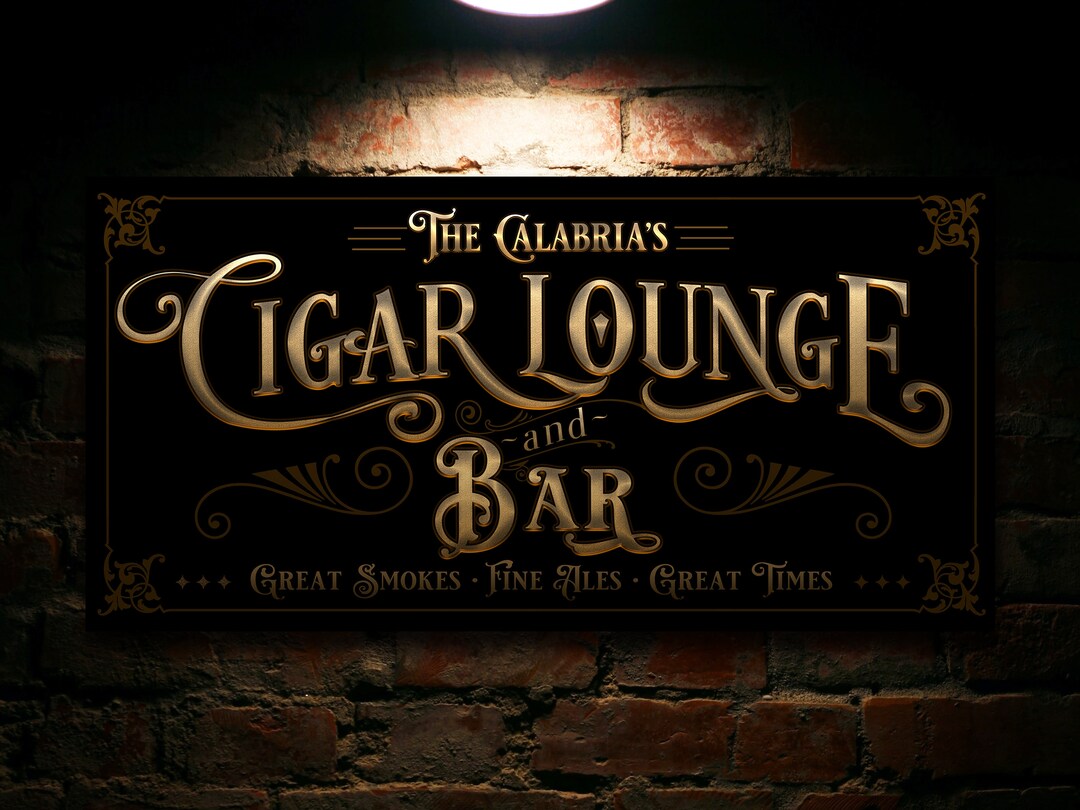 Cigar Bar Sign | Cigar Accessories | Man Cave Decor | Man Cave Sign - Etsy