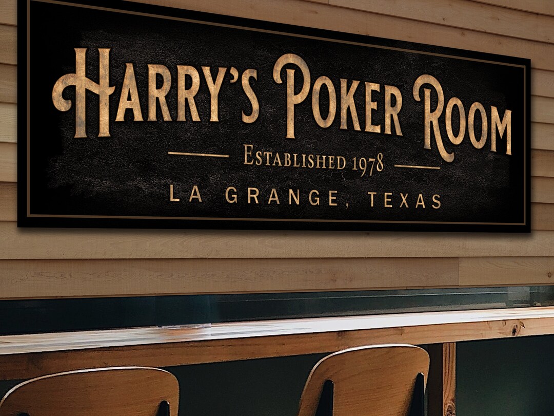 Personalized Poker Room Bar | Custom Bar Sign | Custom Poker Room Sign ...