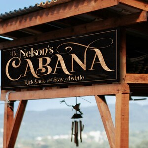 Personalized Cabana Sign: Custom Family Name, Patio Decor - Etsy