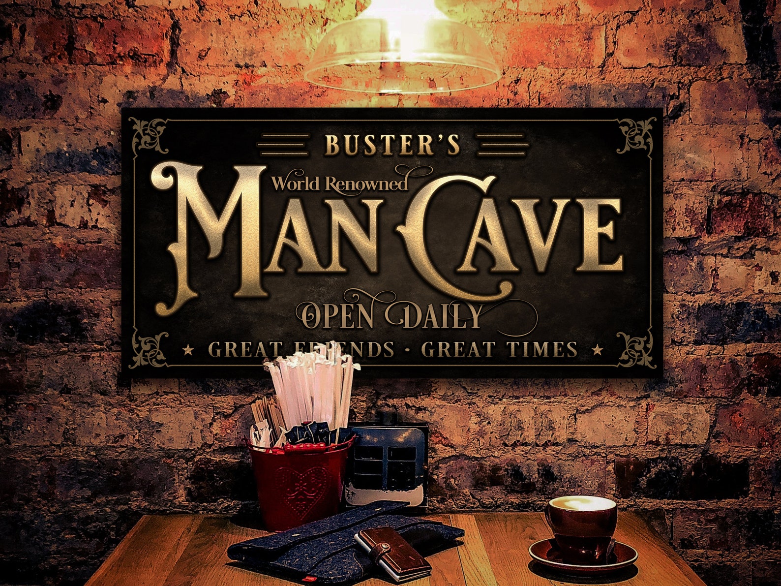 Man Cave Sign Man Cave Decor Man Cave Art Family Name | Etsy