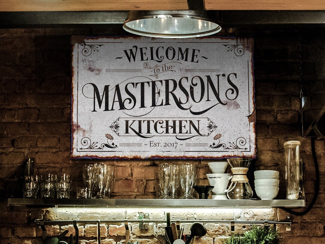Personalized Family Kitchen Sign Family Name Kitchen Sign - Etsy