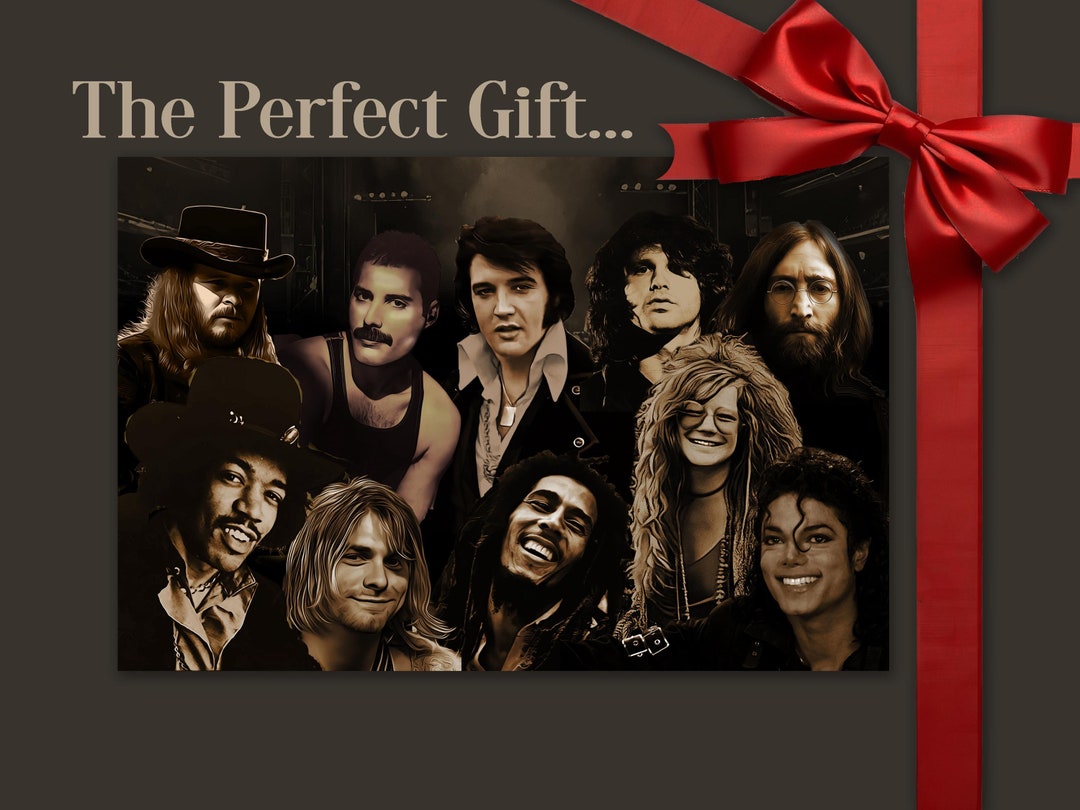 Rock Legends Sepia Tone Canvas Art: Music Icon Portraits - Etsy
