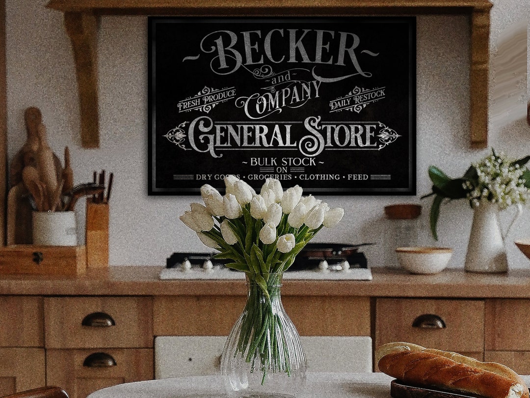 Personalized General Store Sign | Family Name Company Sign | General ...