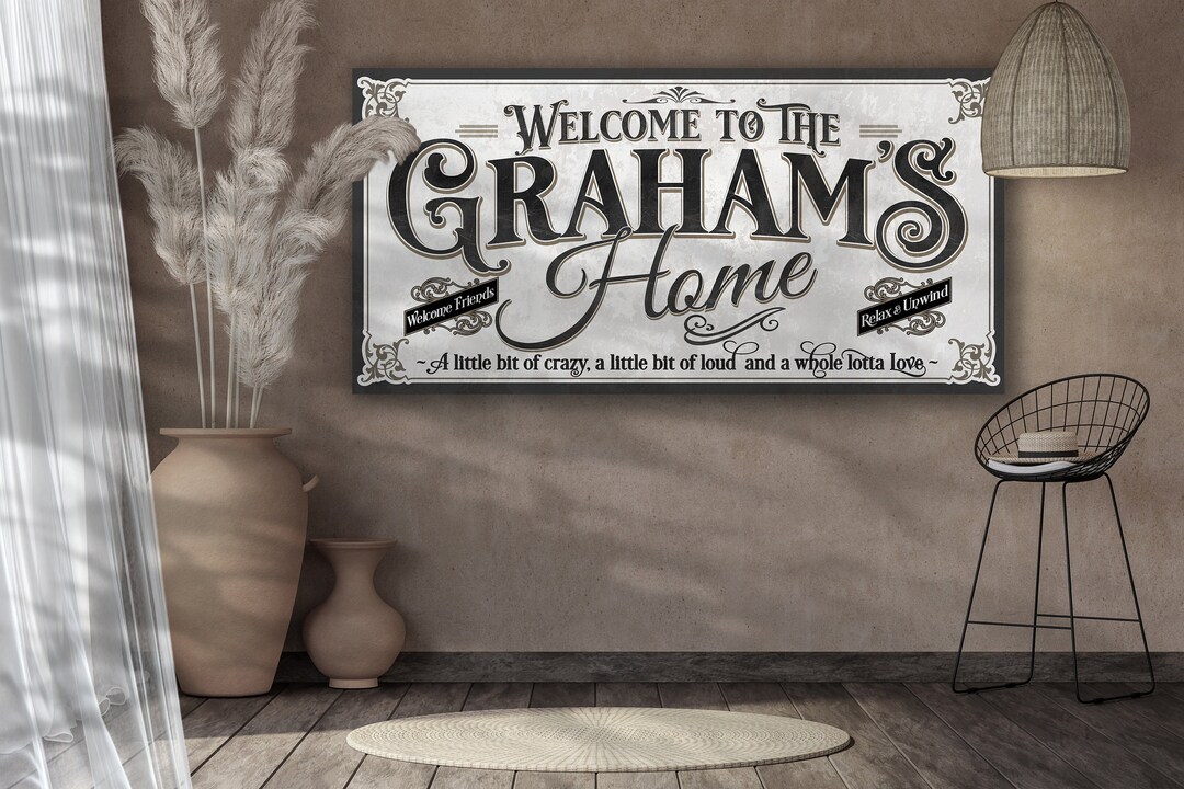 Personalized Family Home Sign, Last Name Home Sign, Personalized Family ...