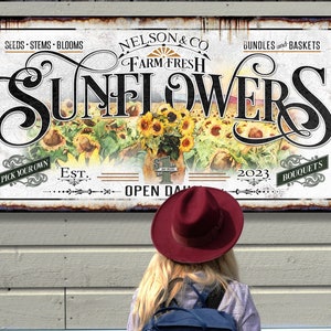 Personalized Custom Sunflower Sign Spring Porch Patio Sign Patio Decor ...