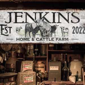 Ranch Sign | Angus Cattle Sign | Cow Sign | Cow Print | Cattle Wall Art ...