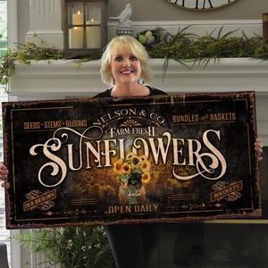 Personalized Sunflower Sign | Spring Sunflower Sign | Sunflower Decor ...