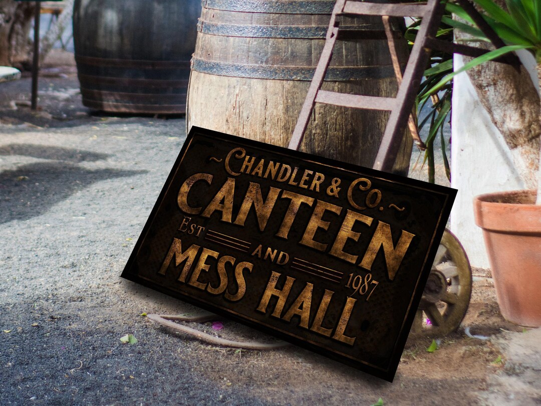 Canteen and Mess Hall Sign | Personalized Canteen Sign | Family Kitchen ...
