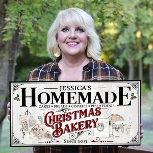 Kitchen Bakery Christmas Sign | Christmas Decor Sign | Personalized ...