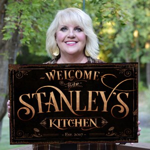 Personalized Family Name Kitchen Sign: Rustic Farmhouse Decor - Etsy