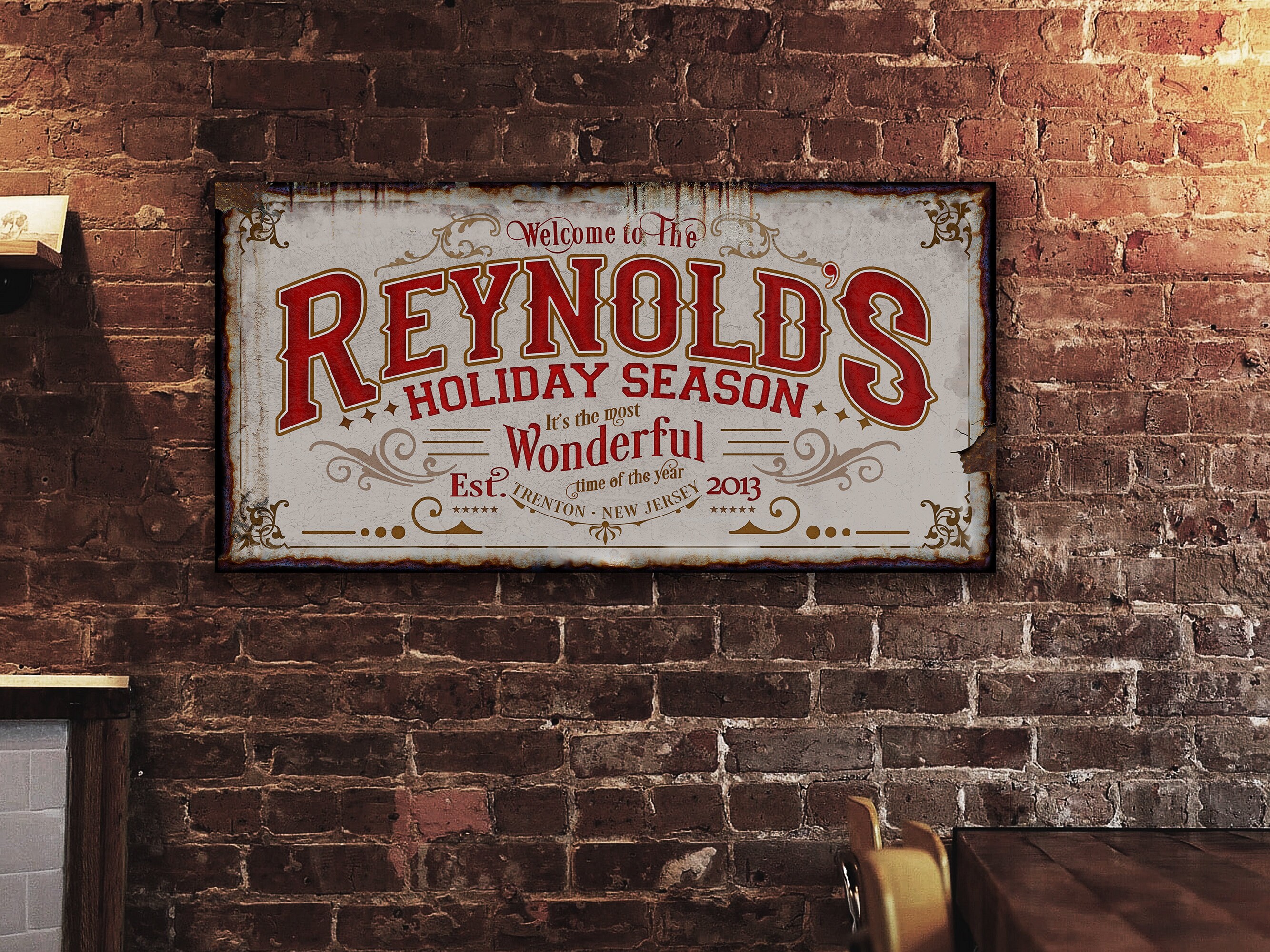 Rustic Christmas Sign Christmas Decor Sign Holiday Season - Etsy