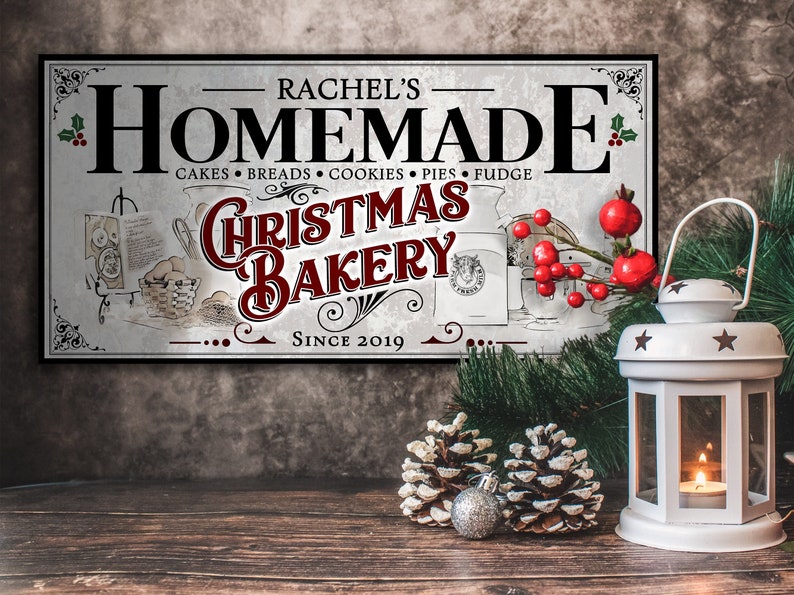 Kitchen Bakery Christmas Sign Christmas Decor Sign - Etsy