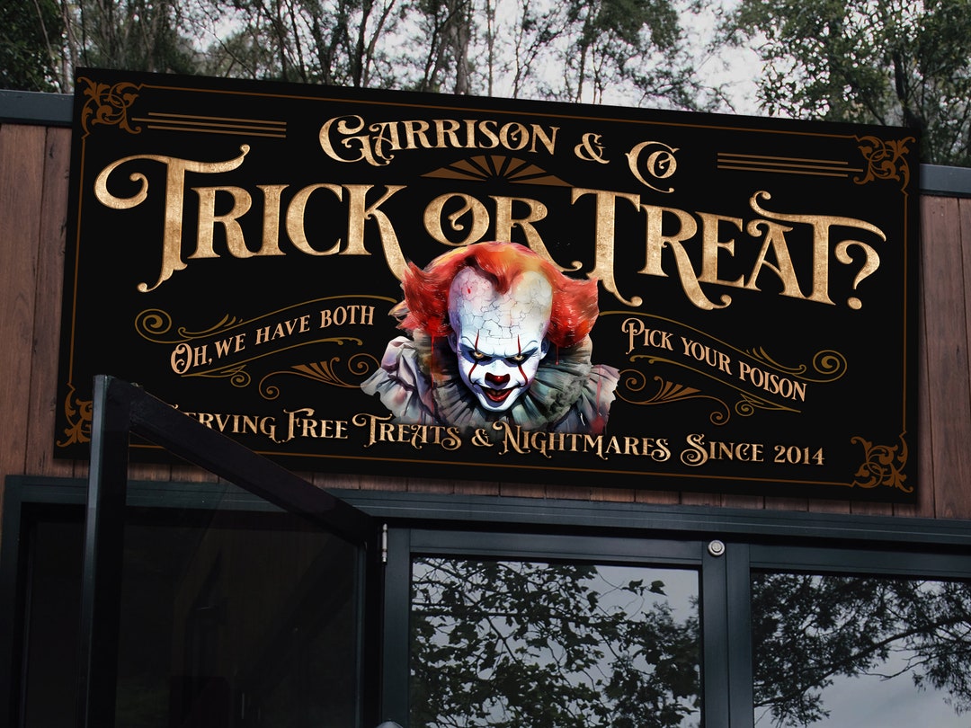 Personalized Halloween Pennywise Sign | Creepy Pennywise Sign | Spooky ...