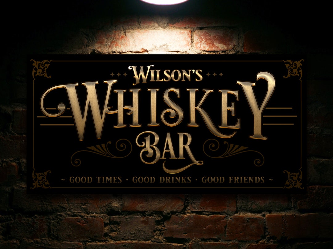 Whiskey Gift Whiskey Bar Sign Whiskey Decor Man Cave Decor Man Cave ...